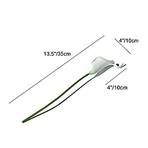 Mandy's 20pcs White Flowers Artificial Calla Lily Silk Flowers 13.4" for Easter Day Home Kitchen & Wedding