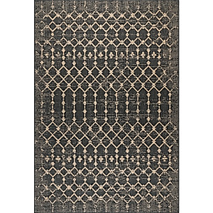 nuLOOM Grayson Moroccan Trellis Indoor/Outdoor Area Rug, 8x10, Charcoal