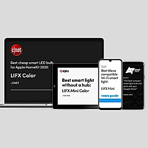 LIFX Color, 1100 lumens BR30 E26, Wi-Fi Smart LED Light Bulb, Billions of Colors and Whites, No Bridge Required, Works with Alexa, Hey Google, HomeKit and Siri, Multicolor (2-Pack)