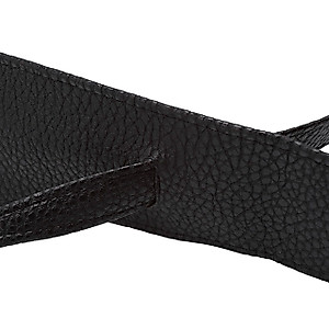 Ayliss Women Soft Leather Obi Belt Self Tie Wrap Cinch Belt,Black