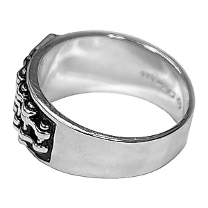 Harley-Davidson Men's Bar & Shield Bike Chain Ring, Sterling Silver HDR0260 (11)