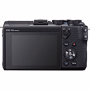 Canon EOS M6 Mark II Mirrorless Digital Camera with 15-45mm Lens and EVF-DC2 Viewfinder (Black) (3611C011) + Canon EF-M Lens Adapter + Canon EF 24-70mm Lens + 64GB Tough Card + Case + More (Renewed)
