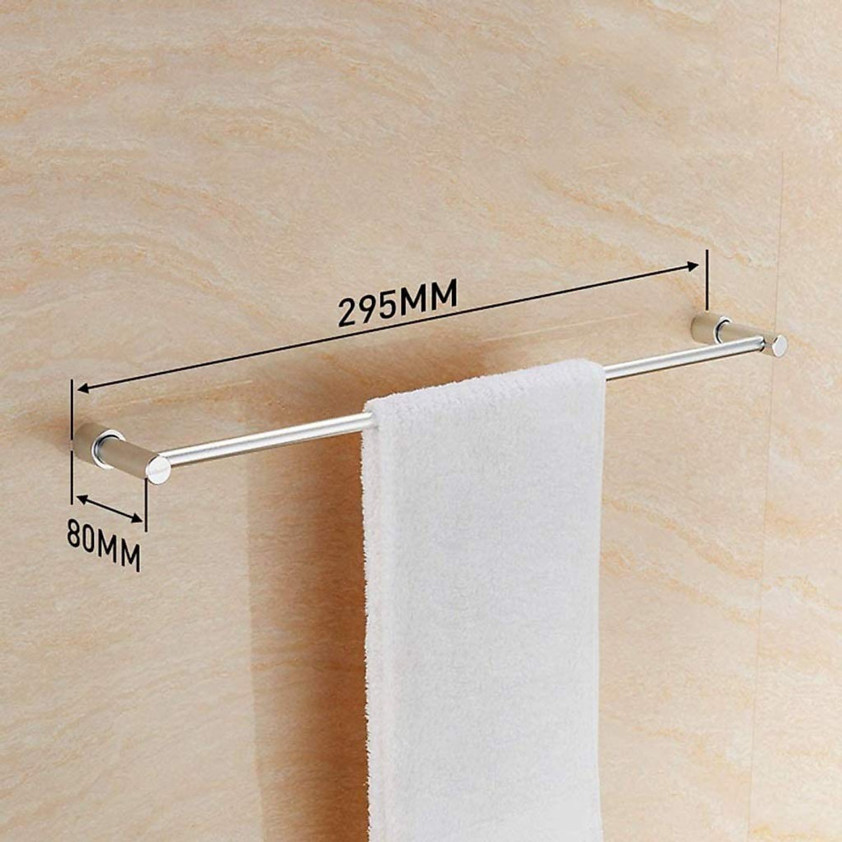 JJZXD Wall Mounted Towel Racks, Wall Mounted Towel Rack Bathroom Storage Shelf Stainless Steel