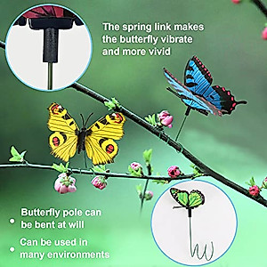Augshy 75 Pcs Butterfly Decoration Stakes Waterproof Garden Butterfly Wing Width 3.5in Ornaments for Indoor/Outdoor Christmas Yard Decor