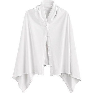 Coolibar UPF 50+ Women's Revilla Convertible Sun Wrap - Sun Protective (One Size- White)