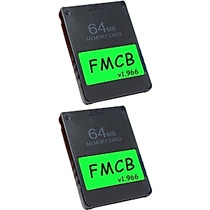 Skywin FMCB Free McBoot Card v1.966 for PS2-2 Pack Plug and Play PS2 Memory Card - 64 GB Memory Card PS2 Runs Games in USB Disk or Hard Disk