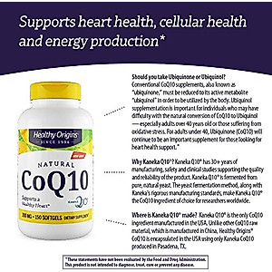 Healthy Origins CoQ10 (Kaneka Q10), 300 mg - Heart Health & Energy Supplement - Gluten-Free & Non-GMO Supplements - 150 Softgels