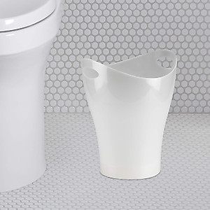 Umbra 082857-661 Garbino Small Trash/Waste Can – Polypropylene – Metallic White