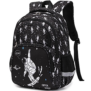 abshoo Cute Astronaut Kids Backpack For Boys School Elementary Kindergarten School Bookbag (Astronaut Black)