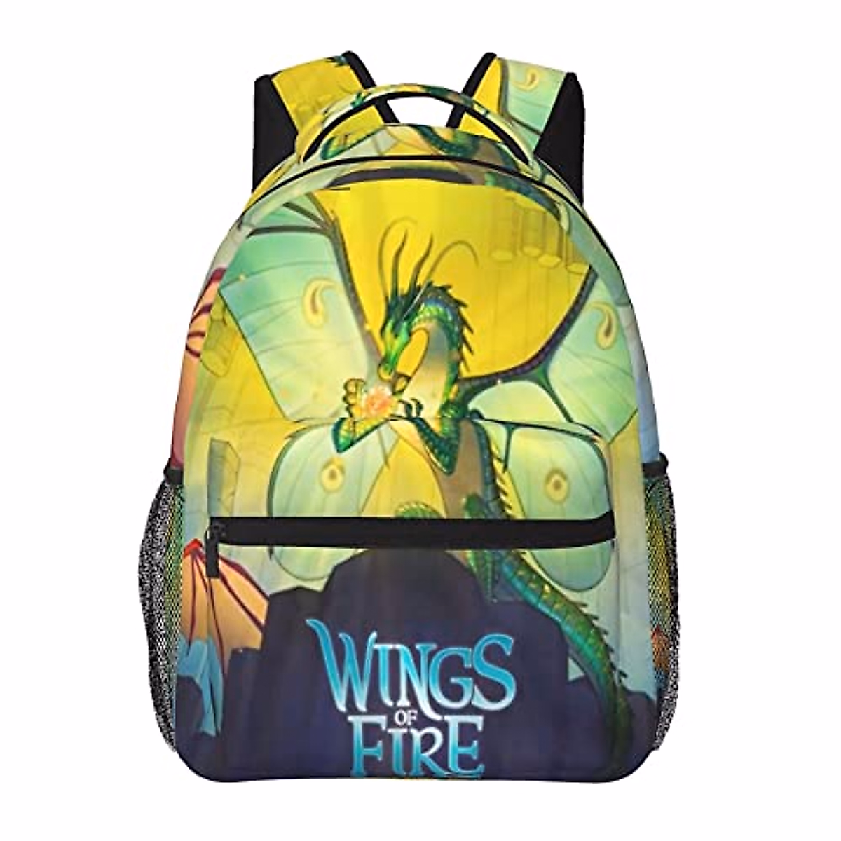 DUAHUAZAI Kid's Backpack Wings Dragons Fire School Backpack For Teens Girls Women Laptop Daypack Sturdy Waterproof Book Bags