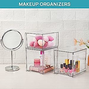 Vtopmart 4Pack 6.6'' Stackable Storage Drawers and 2Pack 4.4'' Stackable Storage Drawers