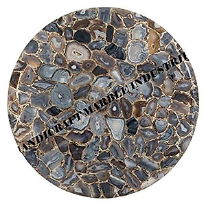 Natural Agate Table Top, 36" Inch Agate Table Top, Grey Agate Table, Gemstone, Quartz, Customized Agate Stone Table, Piece Of Conversation, Family Heir Loom