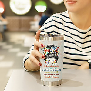 ZANIION Social Worker Gifts For Women Tumbler, Best Social Worker Gifts - Appreciation Gift For Social Workers - Funny Social Works Birthday Gift Ideas Coffee Cup 20oz