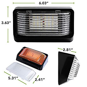 LED RV Motion Sensor Exterior Porch Utility Light Black 12v Lighting Fixture