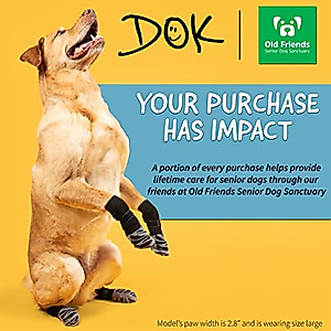 DOK TigerToes Premium Non-Slip Dog Socks for Hardwood Floors - Extra-Thick Grip That Works Even When Twisted - Prevents Licking, Slipping, and Great for Dog Paw Protection - Size Medium