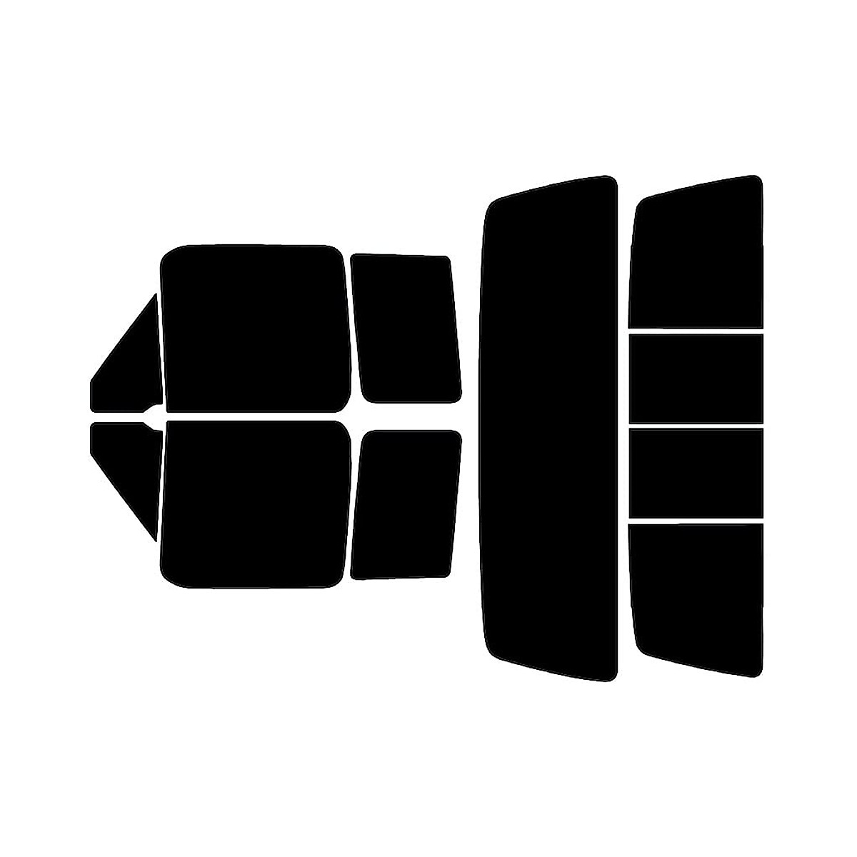 Rvinyl Window Tint Kit Compatible with Ford F-150 1992-1996 (2 Door) - Complete Precut Kit - 5%