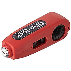 Grip-Lock GLRed Red Motorcycle and Scooter Handlebar Security Lock