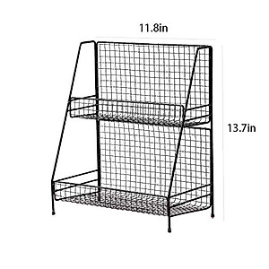 BAUBUY Estante Multifunctional Iron Art Storage Rack Desktop Storage Rack Bathroom Storage Rack Bedroom Study Office Desktop Storage Rack Storage Shelves