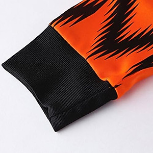 inhzoy Boys Football Goalkeeper Shirts and Pants Kit Sponge Padded Jersey Soccer Goalie Keeper Uniform Suit Orange 9-10 Years