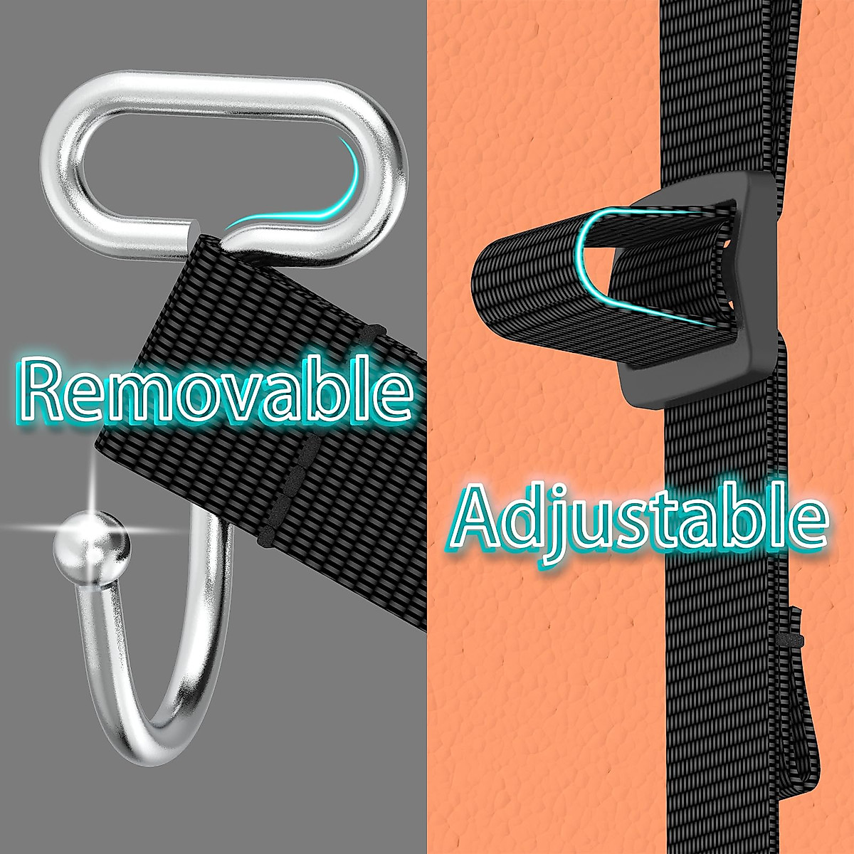 QUIDAOSO Car Purse Holder Hook, Car Seat Headrest Hooks for Purses and Bags Cute, Metal Adjustable Hidden Hooks for Handbag, Hanger Storage Organizer, Heavy Duty 100 lbs. (P1)