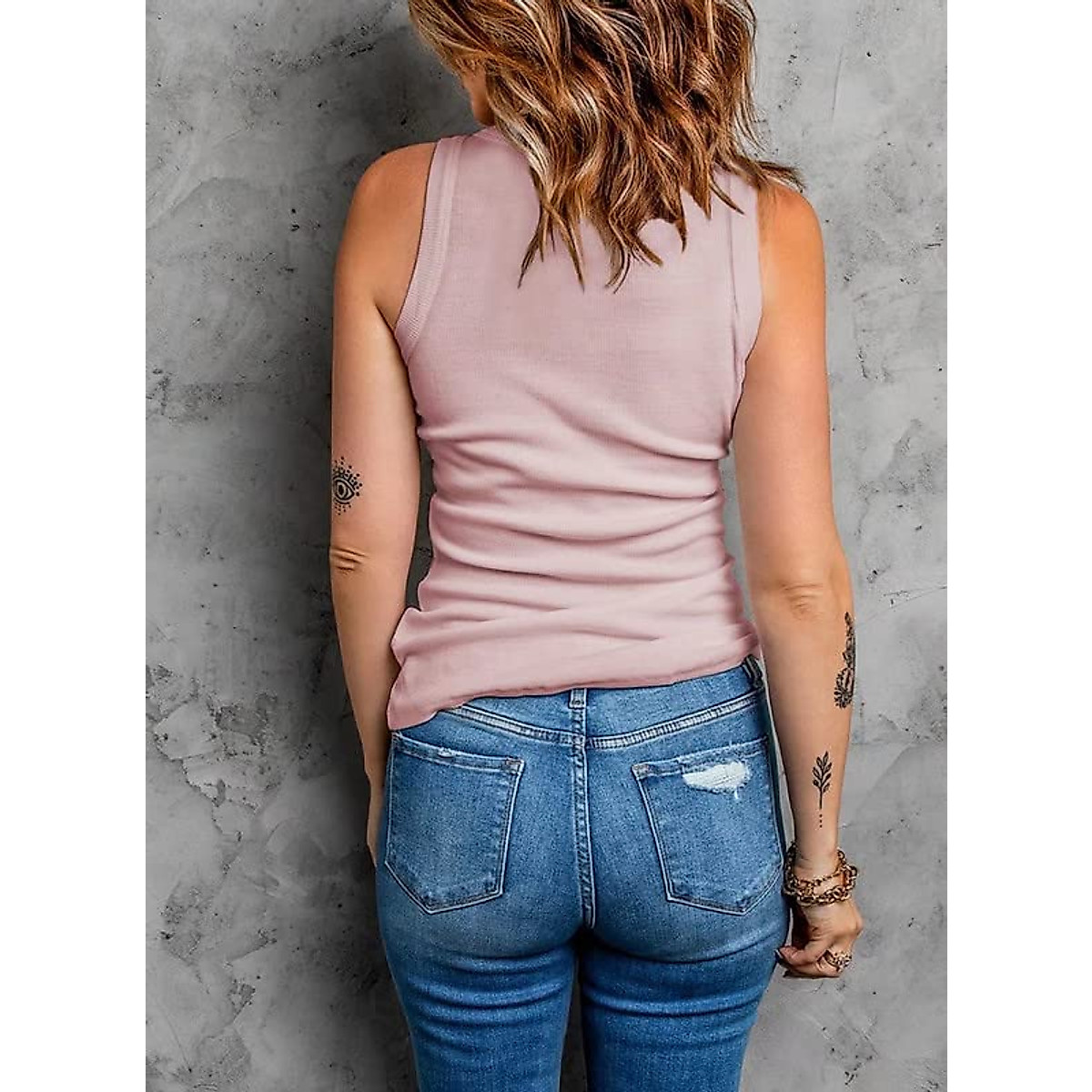 Dokotoo Womens Ladies Athletic Plus Size Basic Ribbed Thick Strap Round Neck Racerback Solid Tight Slimming Fitted Summer Sleeveless Shirts Sports Workout Long Tank Tops for Women Activewear Tops 2XL