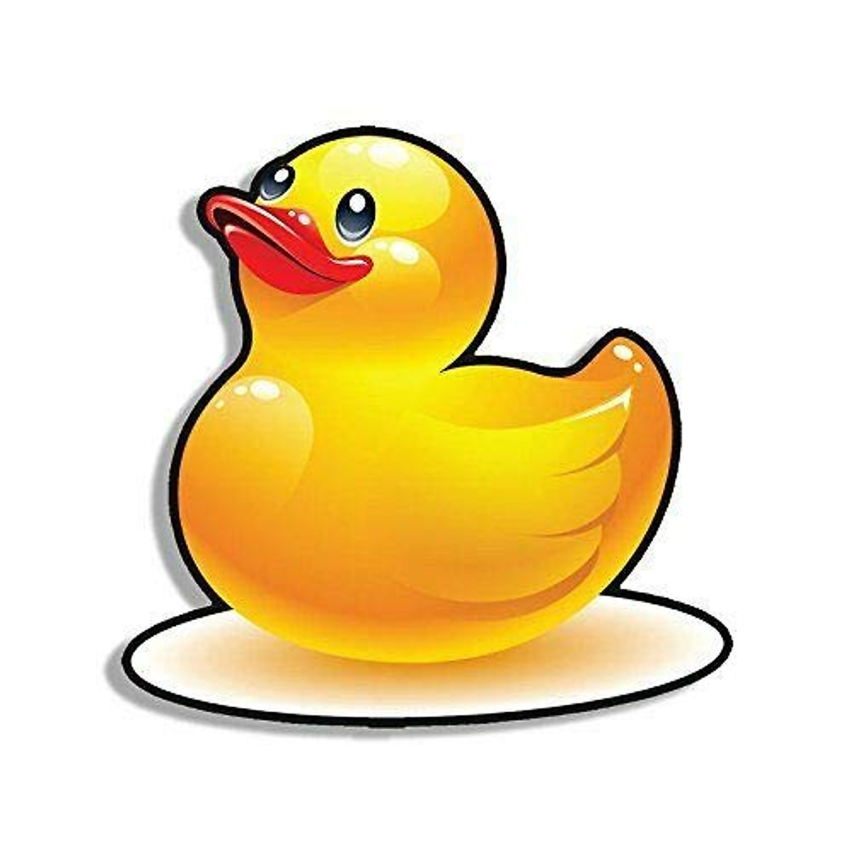 MAGNET 4x4 inch Rubber Duckie Shaped Sticker -funny duck kids chick cute child adorable Magnetic vinyl bumper sticker sticks to any metal fridge, car, signs