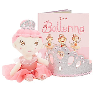 Tickle & Main Ballerina Princess Gift Set, Ballerina Doll, Dance Recital Gifts for Girls