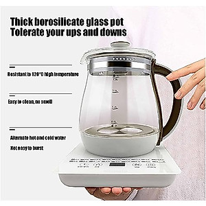1.5L Intelligent Multifunctional Health Pot Home Electric Kettle Electric Teapot Glass Teapot Water Heater High Borosilicate Glass Pot Body Precision Temperature Control Stainless Steel A,1.8L (Color