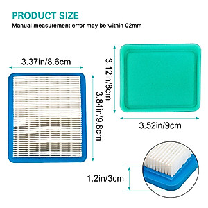 36046 Air Filter with 36634 Pre Filter for Tecumseh 740061 Oh95 Oh195 Ohh50 Ohh55 Ohh60 Ohh65 Vlv50 Vlv55 Vlv60 Vlv66 Vlv126 4&5.5hp Engines for Stens 100-450