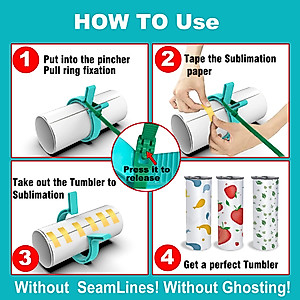 Sublimation Tumbler Clamp for 12 Oz 20 Oz 30 Oz Skinny Straight Tumblers, Sublimation Clamp Tool for Sublimation Blanks Tumblers, Sublimation Supplies