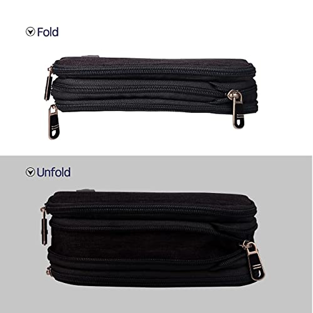 only warm Large Pencil Case with Zipper Multi-Function Compartment Large-Capacity 100PC Pen Soft Fabric Cheap(Gray21)