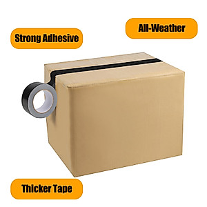 DSUWAZU 5Pack Duct Tape Heavy Duty, 2 inches x 30 Yards Strong, Flexible, No Residue, All-Weather and Tear by Hand-Bulk Value for Repairs,Industrial, Professional Use(Black)