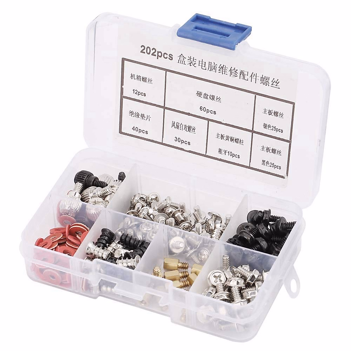 Screw 202Pcs Motherboard Hard Disk Screws PC Assortment Kit Computer Repairing Accessories Computer Set Accessories