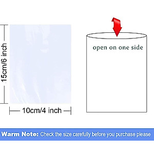Zcintert 4X6 Shrink Wrap Bags 500 Pack for Soap Bar, Bath Bomb, Small Gift, Clear Heat Shrink Wrap/PVC Shrink Film Bags