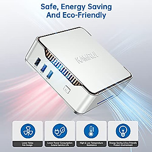 KAMRUI Mini Computers,12GB RAM 256GB SSD Intel 11th Mini Desktop Computers, N5105 Mini PC Windows 11 Pro(Up to 2.9GHz), Micro PC Support 4K HDMI, VESA, 2.4G/5G WiFi BT Home Office