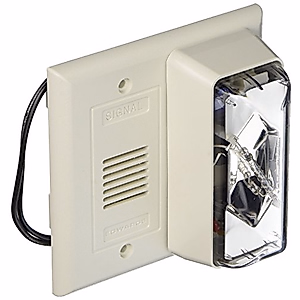 Edwards-Signaling Horn Strobe, Clear, 4-1/2 In. H, 120VAC (7007B-N5)