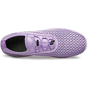 DOUSSPRT Womens Water Shoes Quick Drying Sports Aqua Walking Beach Sneaker for Hiking Diving Boating Kayaking Swimming Surf Purple US Size 7