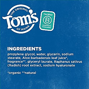 Tom's of Maine Complete Protection Aluminum-Free Natural Deodorant for Men, Eucalyptus & Sandalwood, 2.6 OZ
