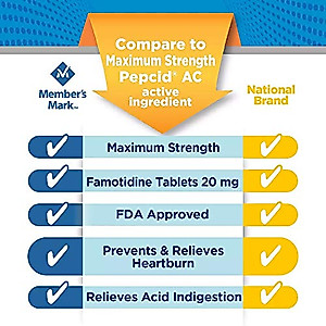 Member?s Mark Acid-Pep Famotidine Tablets, 20 mg (100 ct, 2pk.)