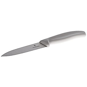 Victorinox Paring Serrated Spear Point Large Polypropylene Handle, White, 4"