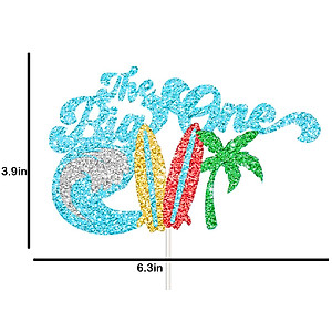Summer Beach Cake Toppers Surf Cake Decorations with Wave Surf for Beach Surf Themed Birthday Party (Surf up)