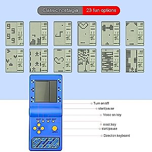 Large Screen Nostalgic Puzzle Player Handheld Brick Game Console Classic Video Game Console Built-in 23 Games
