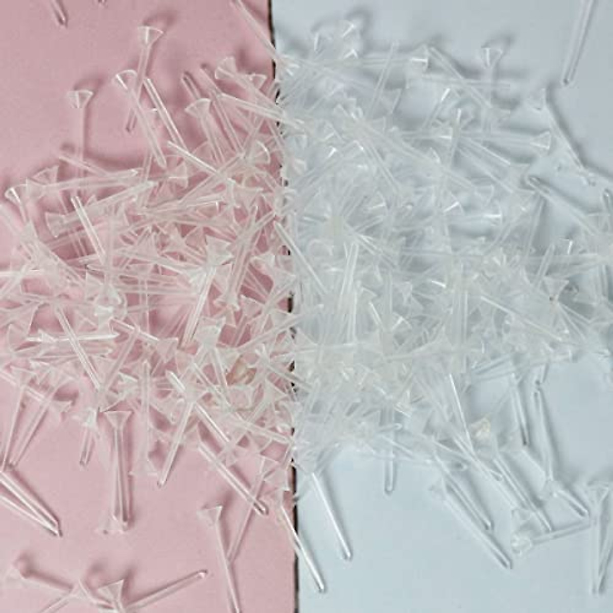 ITROLLE 300pcs Mini Plastic Pin Stakes for Figurines Miniature Fairy Garden to Decorate Terrarium Bonsai Cactus Moss Landscape