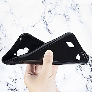 2 Pack Cover for Gigaset GX290 Plus (6.10") Case IJTYHF Soft Silicone Case Bumper Shell +Tempered Glass 9H Screen Protector Protective Film, Black Phone Protective TPU Cases