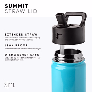 Simple Modern Star Wars R2D2 Kids Water Bottle with Straw Lid | Insulated Stainless Steel Reusable Tumbler Gifts for School, Toddlers, Boys | Summit Collection | 14oz, R2D2