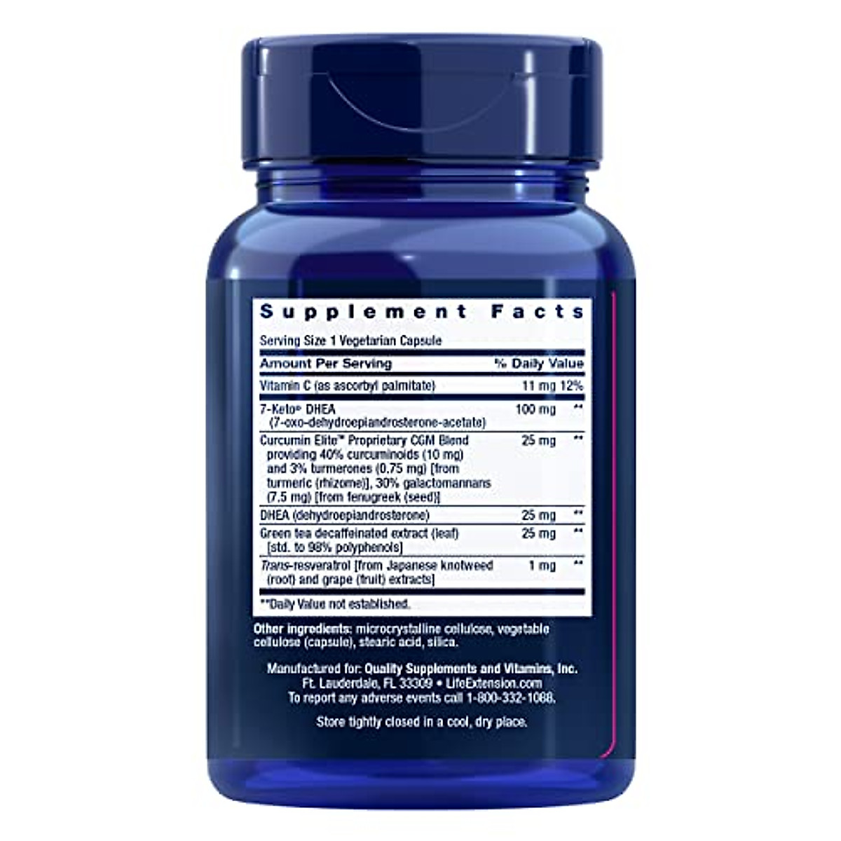 Life Extension DHEA Complete with 7-Keto - Maximize Support of Healthy Body Weight, Mood, Lean Muscle Mass, Libido & More - Non-GMO, Gluten-Free, Vegetarian - 60 Capsules