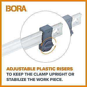 BORA 24" Parallel Clamp Set, 2 Pack of Woodworking Clamps with Rock-Solid, Even Pressure, 571124T