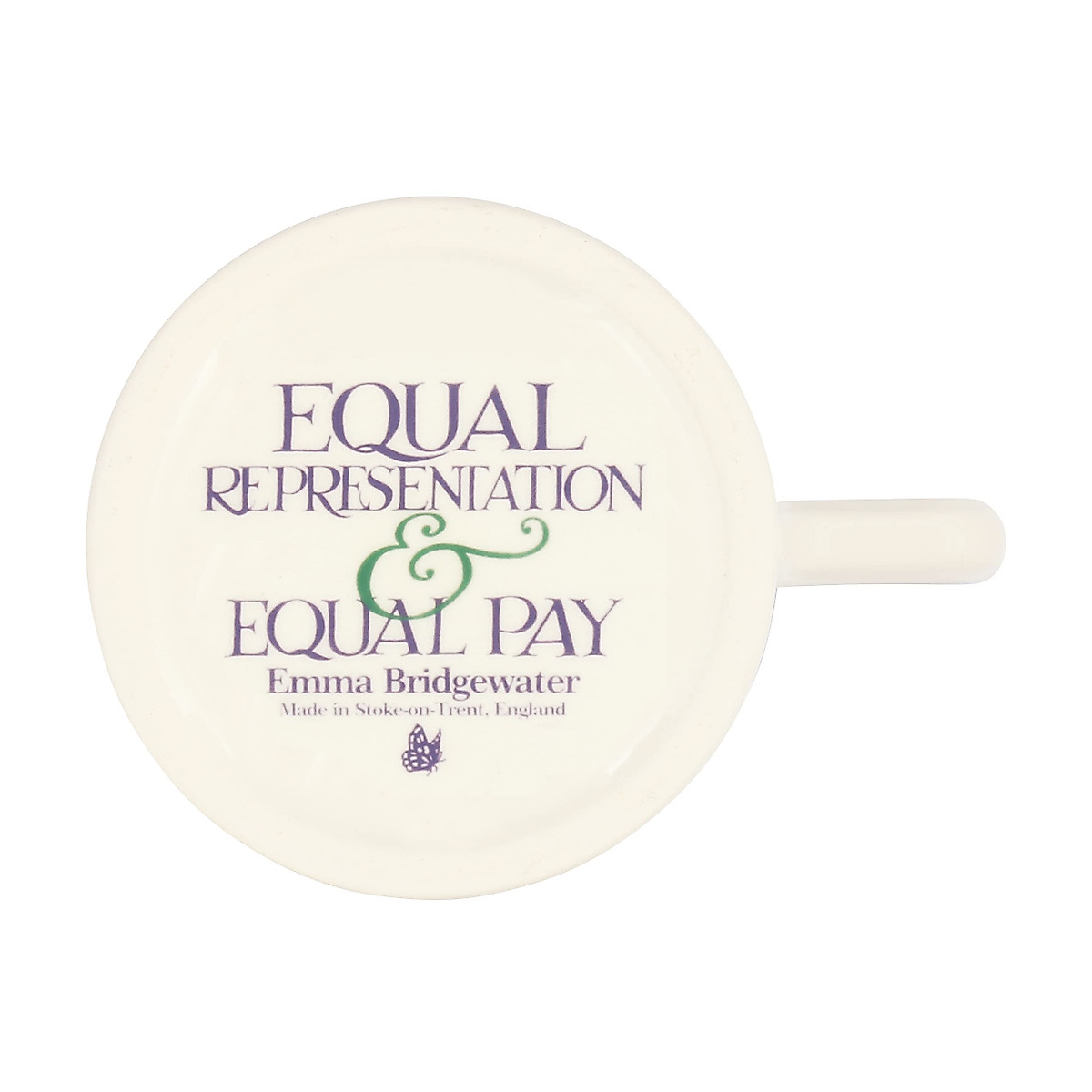 Emma Bridgewater Handmade Ceramic Purple Toast Strong Women Script Gift Half-Pint Coffee and Tea Mug