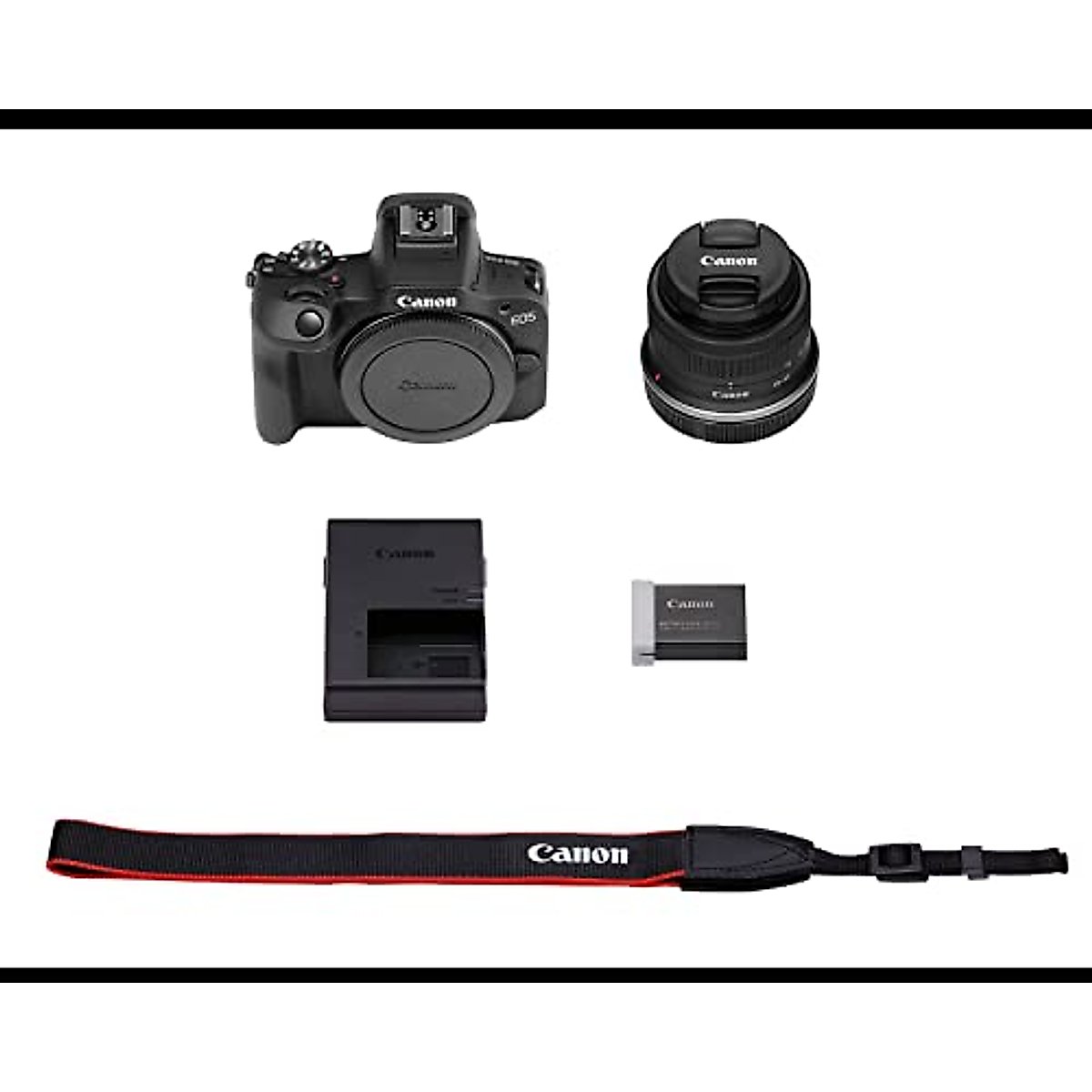Canon EOS R100 RF-S18-45mm F4.5-6.3 is STM Lens Kit, Mirrorless Camera, RF Mount, 24.1 MP, Continuous Shooting, Eye Detection AF, Full HD Video, 4K, Lightweight, Wi-Fi, Bluetooth, Content Creation