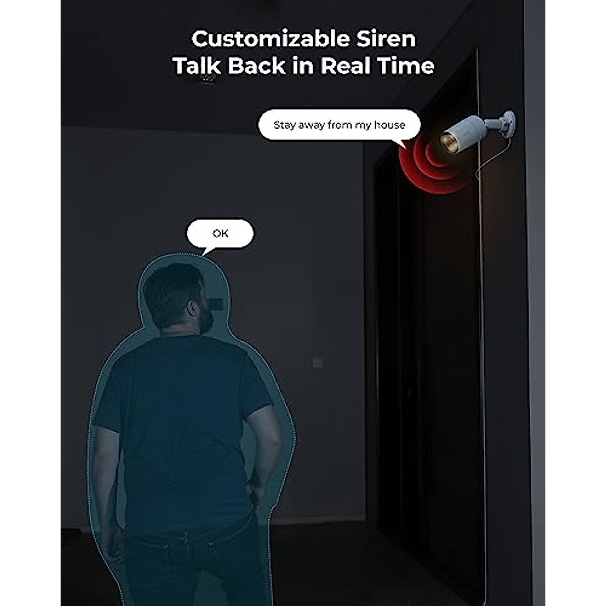 REOLINK CX410 2K PoE Security Camera Outdoor with F1.0 Aperture, True Color Night Vision, 1/1.8" Image Sensor, Adjustable Warm Light, Human/Vehicle/Pet Detection, Built-in Siren, 2-Way Talk